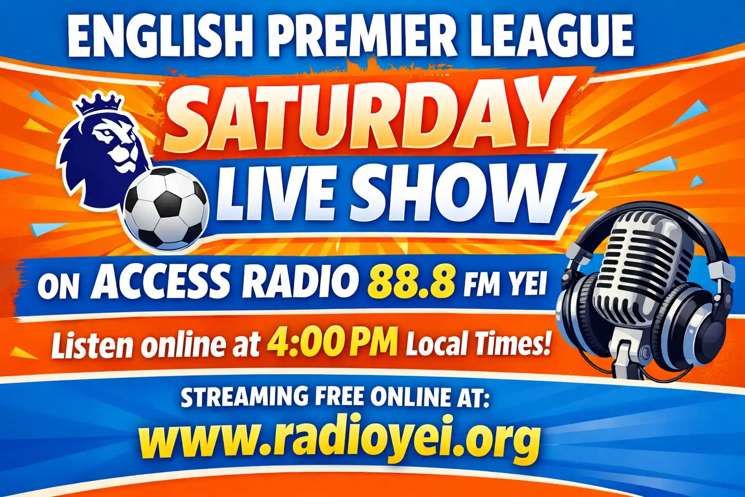 English Premier League LIVE on Access Radio 88.8 FM Yei [LISTEN LIVE ...
